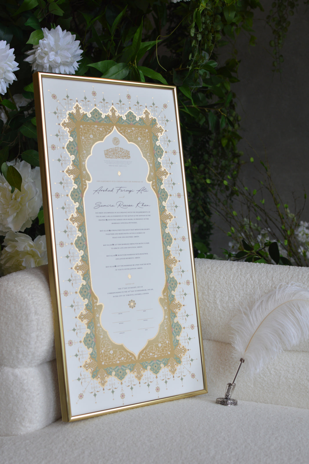 Nikah Certificate | Handmade Custom Nikah Nama Contracts