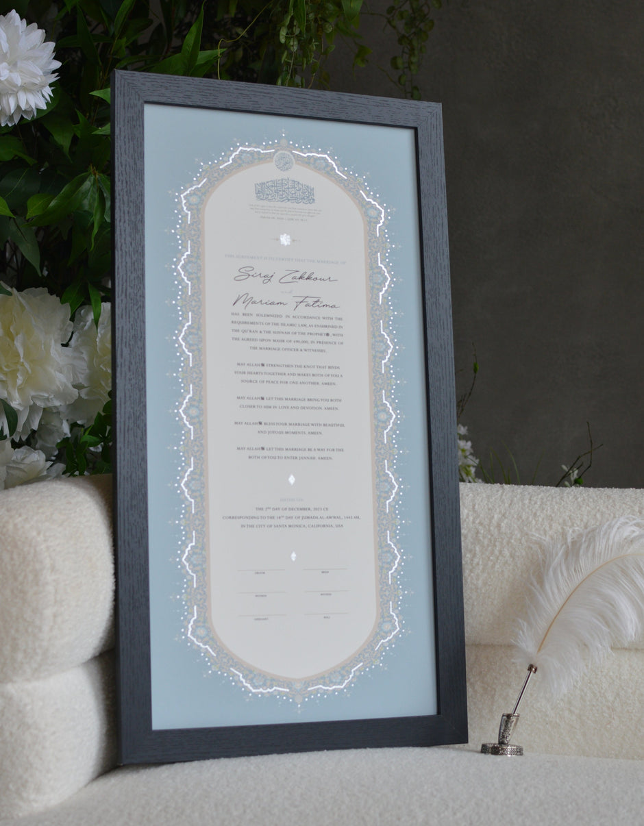 Nikah Certificate | Handmade Custom Nikah Nama Contracts